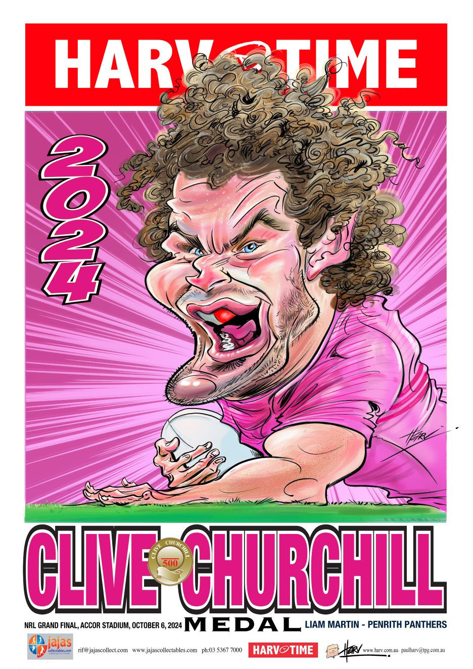 Liam Martin, 2024 Churchill Medallist, Harv Time Poster — Ja Ja's ...