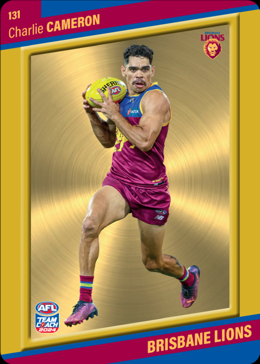Charlie Cameron, 131, Gold Parallel, 2024 Teamcoach AFL — Ja Ja's ...