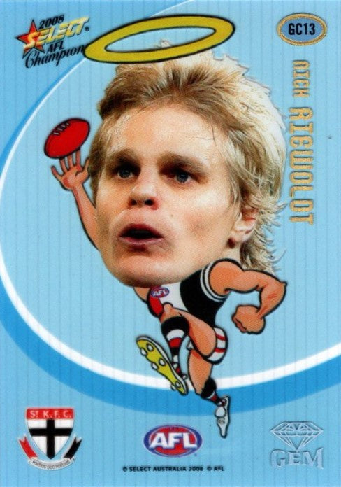 Nick Riewoldt, Gem Card, 2008 Select AFL Champions — Ja Ja's Collectables