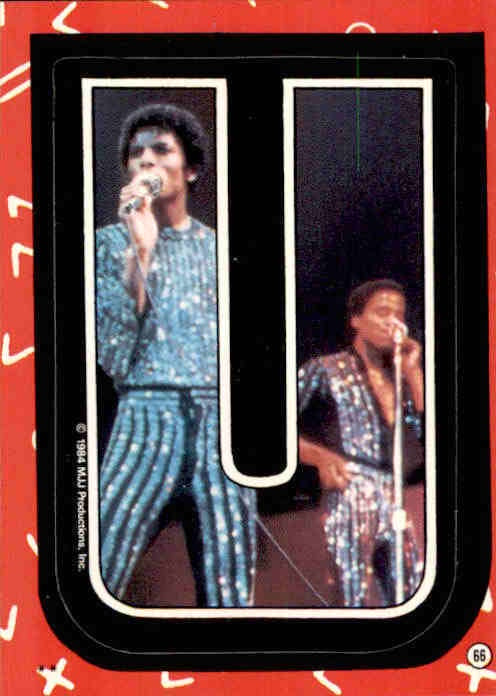 Michael Jackson, Letter U Sticker, 1984 MJJ Productions Inc – Ja Ja's ...