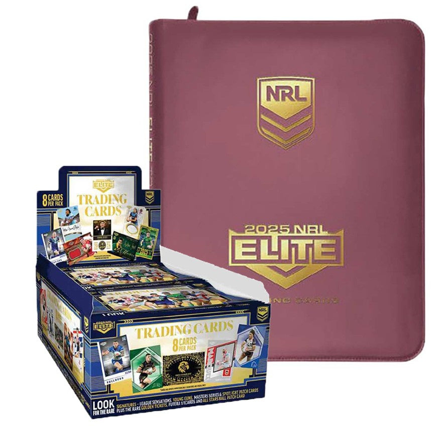 COMBO: 2025 TLA NRL Elite Rugby League Sealed Trading Cards Box & Fold ...