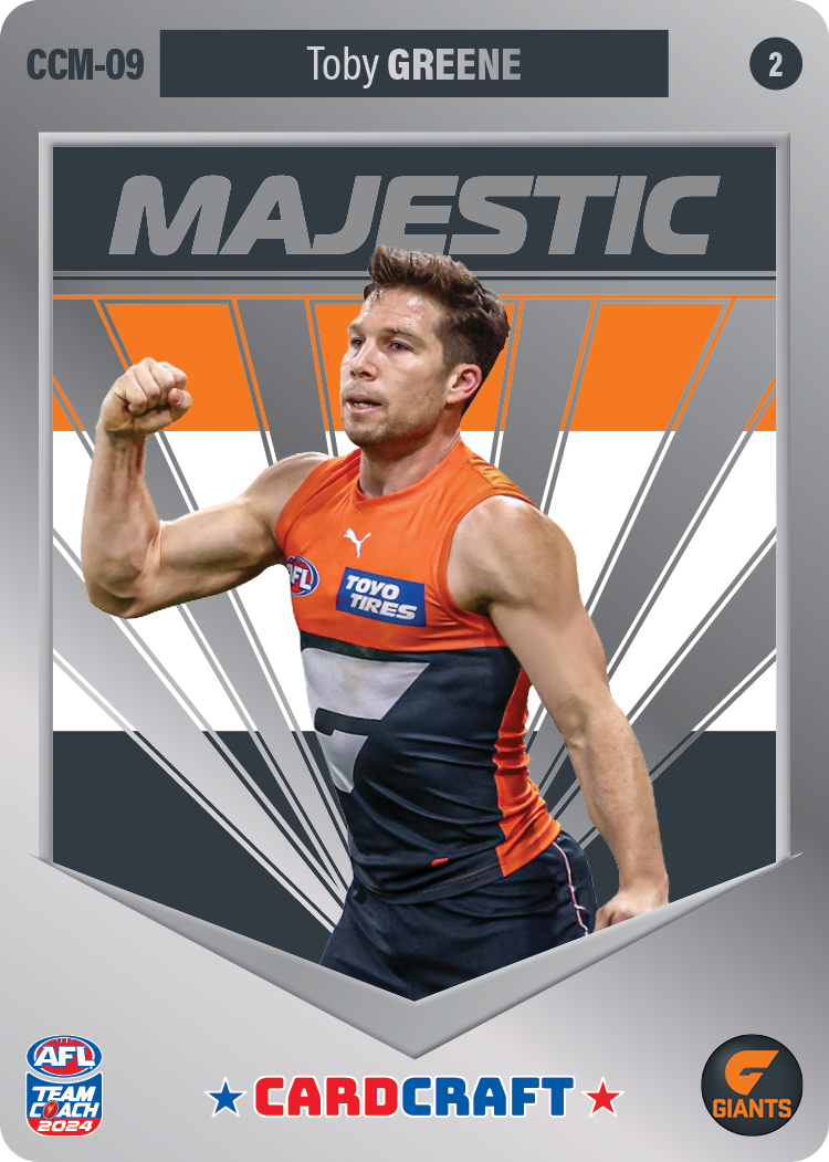 Toby Greene, CCM-09-2, Majestic Card Craft, 2024 Teamcoach AFL — Ja Ja ...