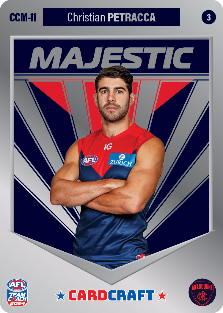 Christian Petracca, CCM-11-3, Majestic Card Craft, 2024 Teamcoach AFL ...