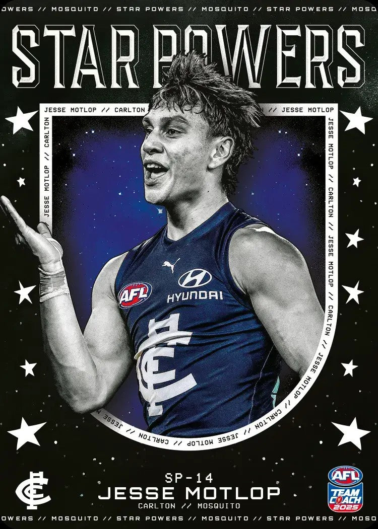Jesse Motlop, SP-14, Star Powers, 2025 Teamcoach AFL — Ja Ja's Collectables