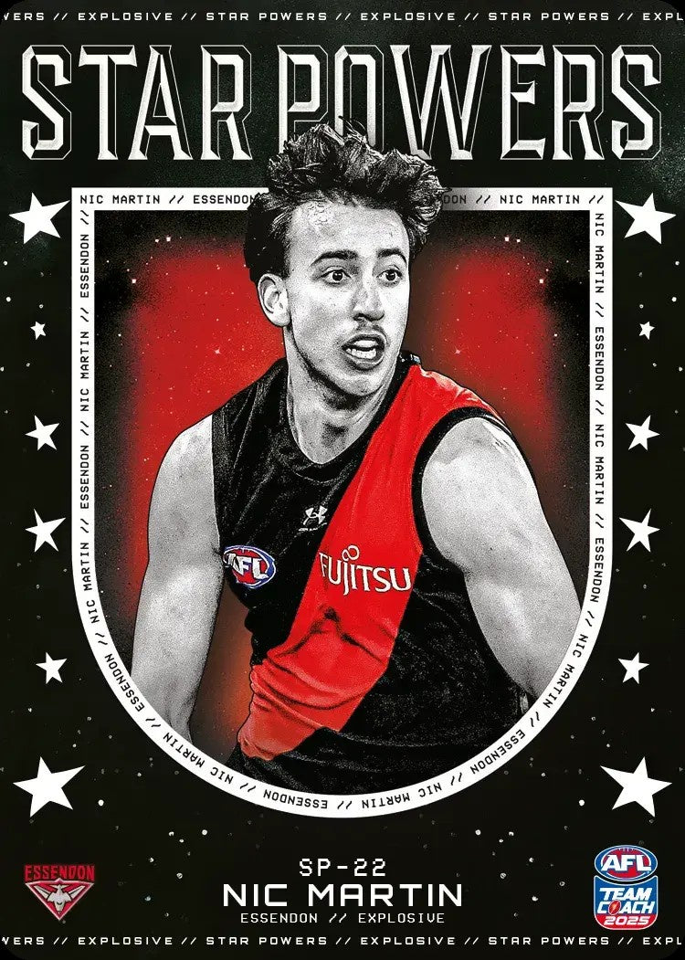 Nic Martin, SP-22, Star Powers, 2025 Teamcoach AFL – Ja Ja's Collectables