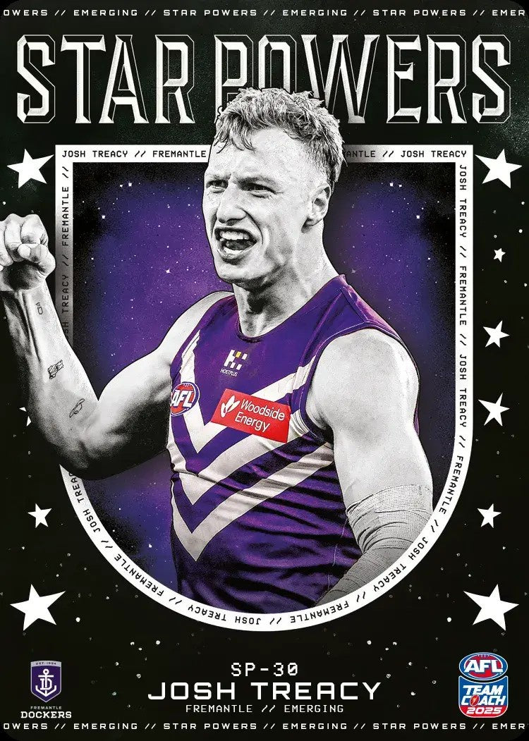 Josh Treacy, SP-30, Star Powers, 2025 Teamcoach AFL — Ja Ja's Collectables