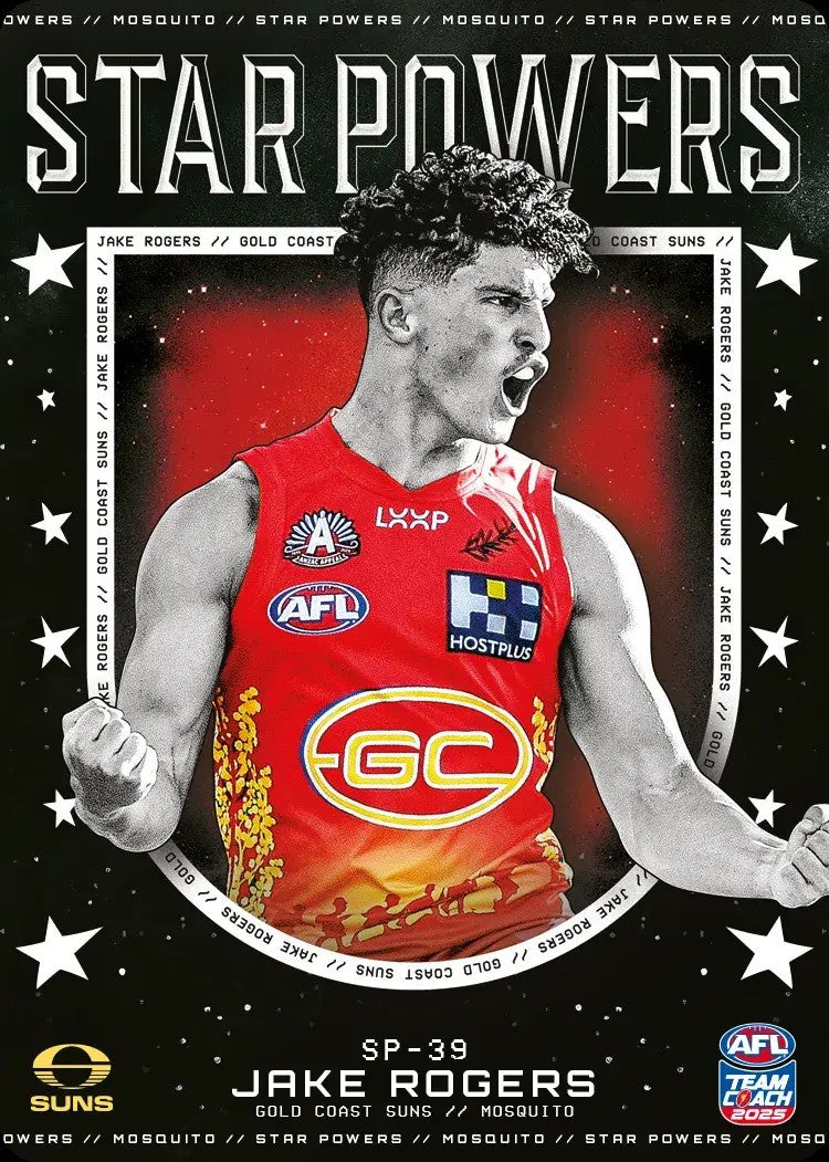 Jake Rogers, SP-39, Star Powers, 2025 Teamcoach AFL — Ja Ja's Collectables