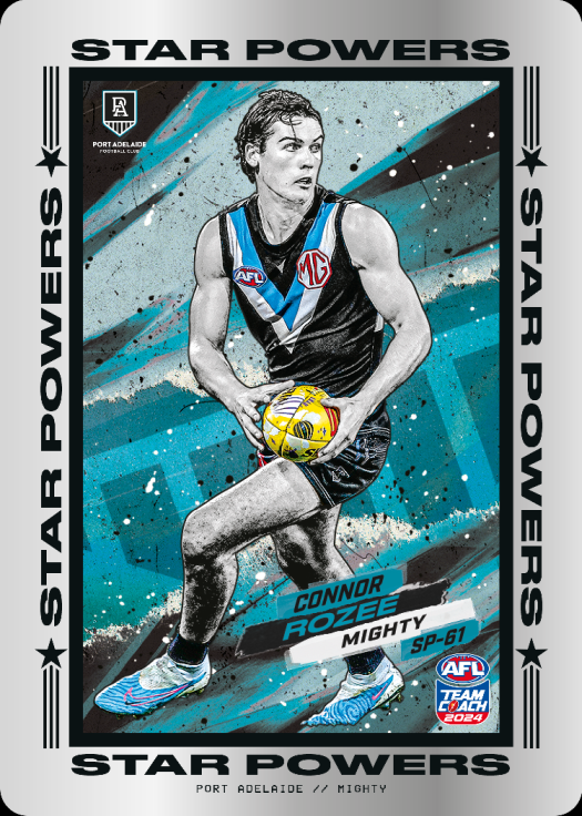 Connor Rozee, SP-61, Star Powers, 2024 Teamcoach AFL — Ja Ja's Collectables