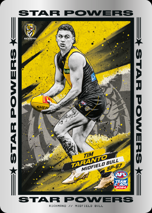 Tim Taranto, SP-67, Star Powers, 2024 Teamcoach AFL — Ja Ja's Collectables