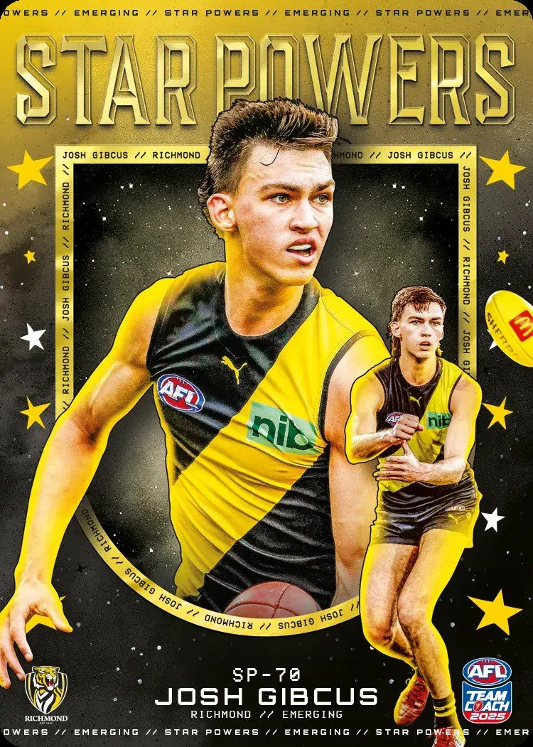 Josh Gibcus, SP-70, TEAM Star Powers, 2025 Teamcoach AFL – Ja Ja's ...