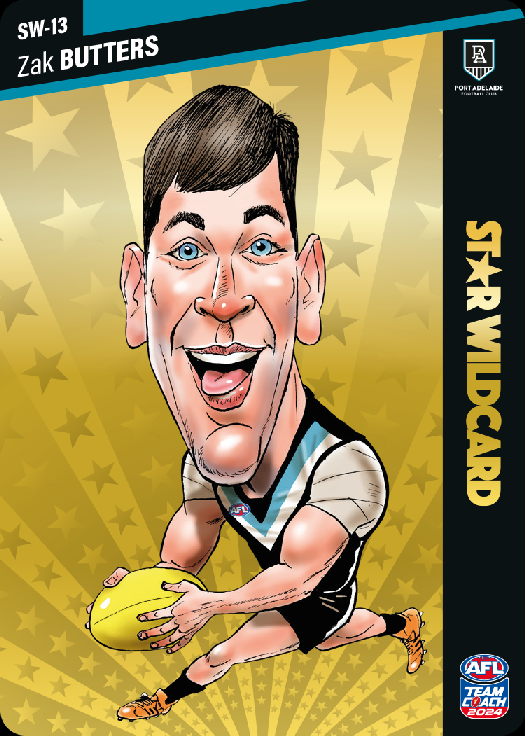 Zak Butters, GOLD Star Wildcard, 2024 Teamcoach AFL — Ja Ja's Collectables