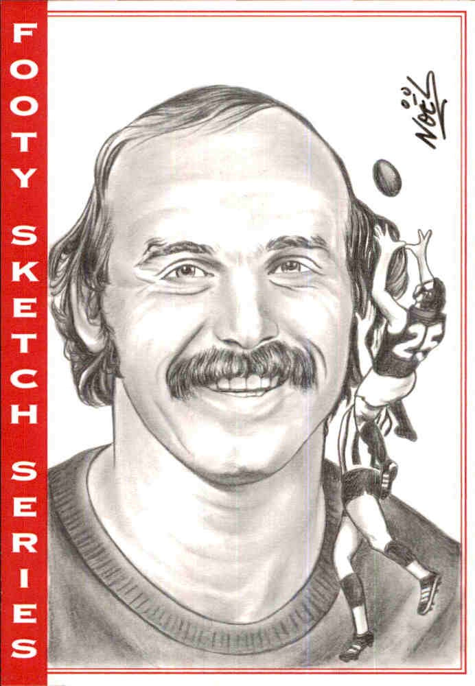 Alex Jesaulenko, B&W Footy Sketch Series, 1 of 1, by Noel Bruzzese – Ja ...