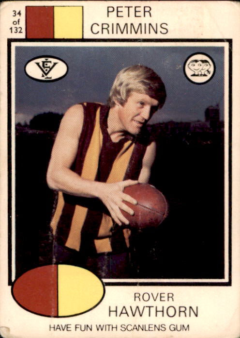 Peter Crimmins, 1975 Scanlens VFL — Ja Ja's Collectables