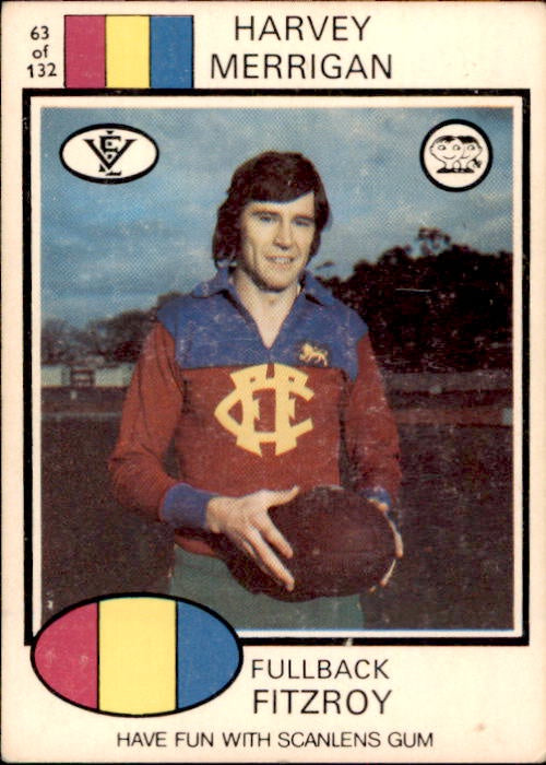 Harvey Merrigan, 1975 Scanlens VFL — Ja Ja's Collectables