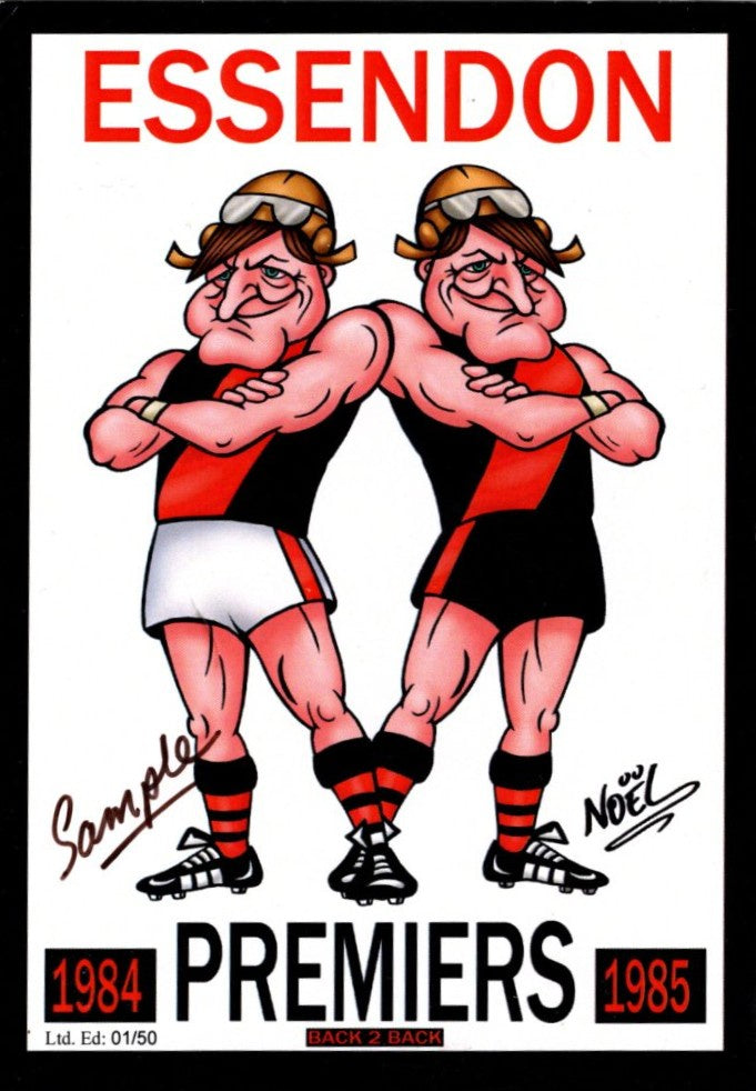 Essendon Bombers 1984-1985 Back to Back Premiers Card Set by Noel – Ja ...