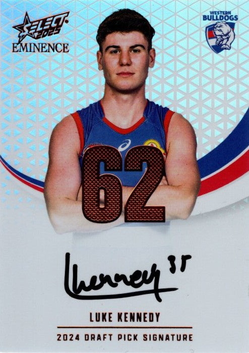 Luke Kennedy, Copper Draft Pick Signature, 2025 Select AFL Eminence ...
