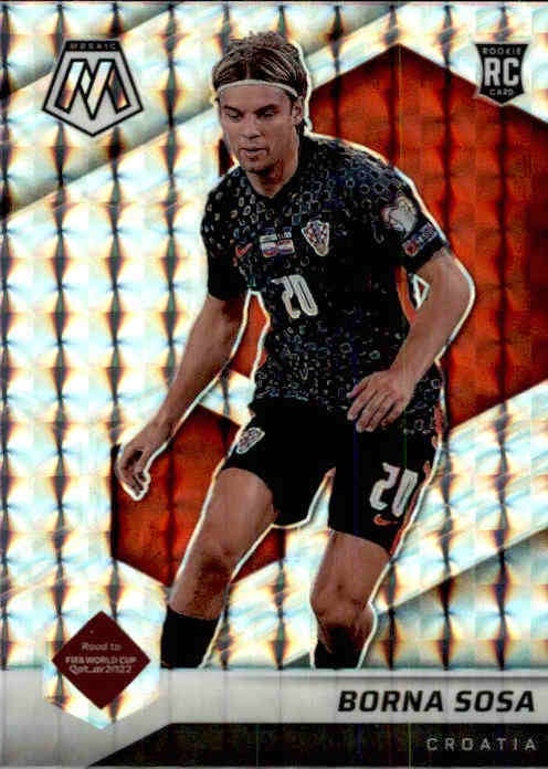 Borna Sosa, Silver Mosaic Prizm, 2021-22 Panini Mosaic FIFA Road to Wo ...