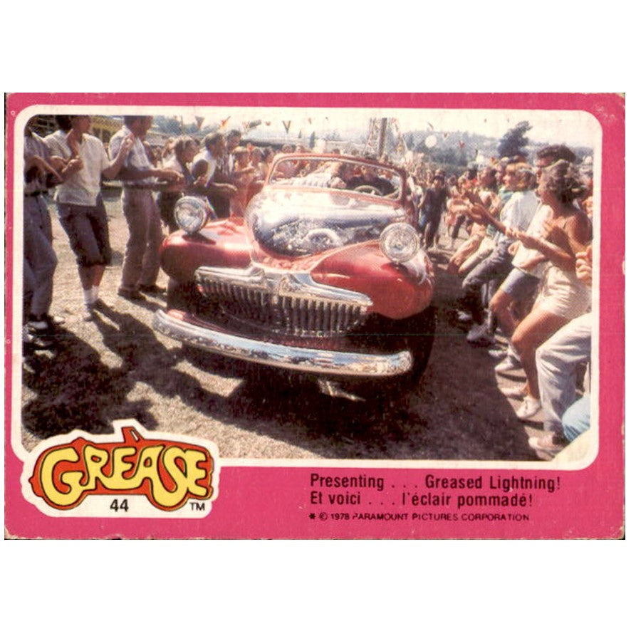 Presenting......Greased Lightning, #44, 1978 Topps GREASE Collector Ca ...