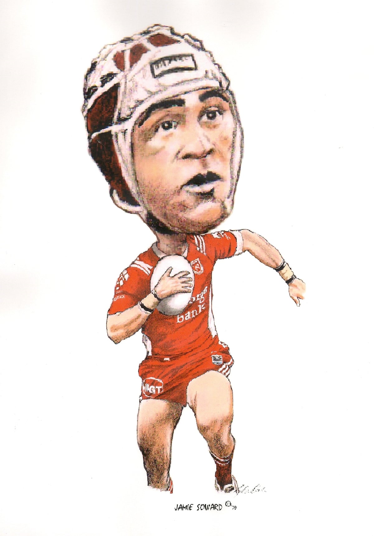 Jamie Soward, Big Head, GregsArt A4 Print — Ja Ja's Collectables