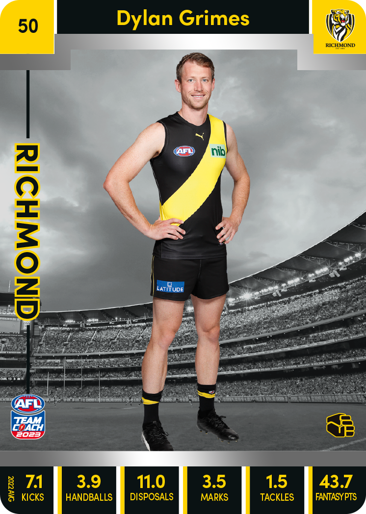 Dylan Grimes, 50, Silver Parallel, 2023 Teamcoach AFL — Ja Ja's ...