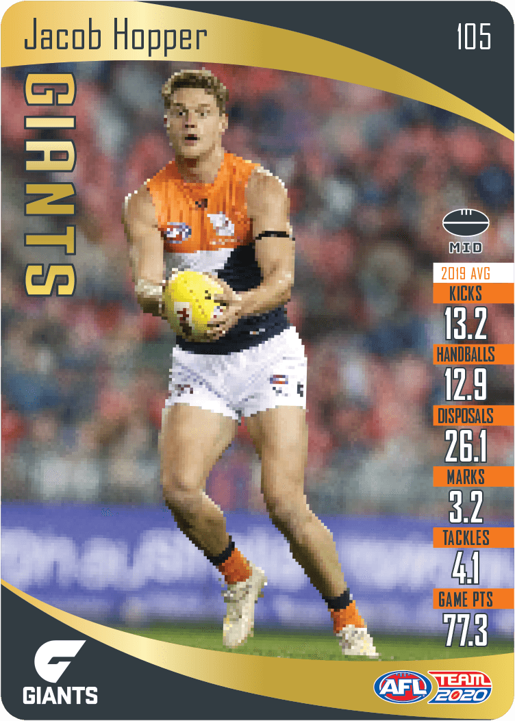 Jacob Hopper, Gold, 2020 Teamcoach AFL – Ja Ja's Collectables