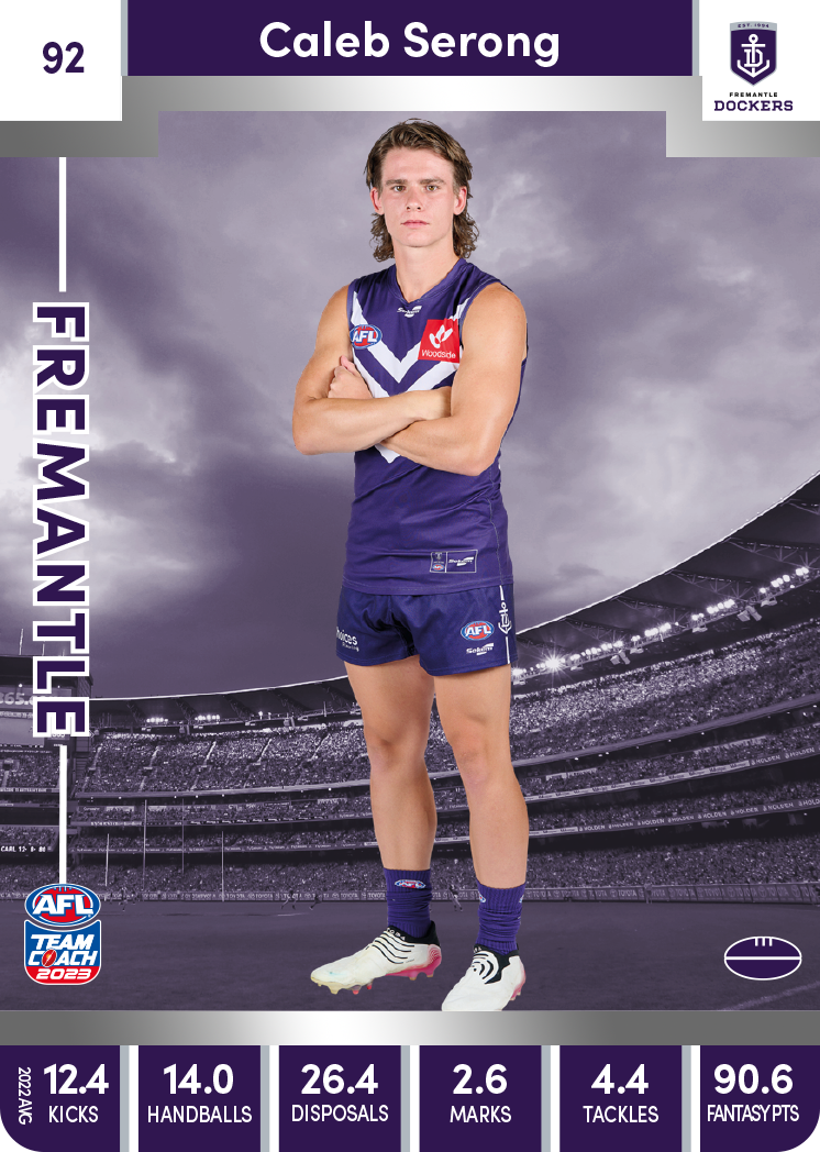 Caleb Serong, 92, Silver Parallel, 2023 Teamcoach AFL — Ja Ja's ...