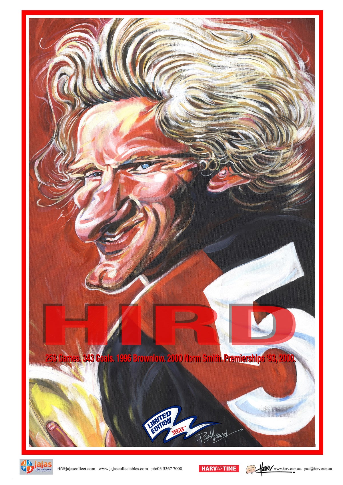 James Hird Painting, Harv Time Poster — Ja Ja's Collectables
