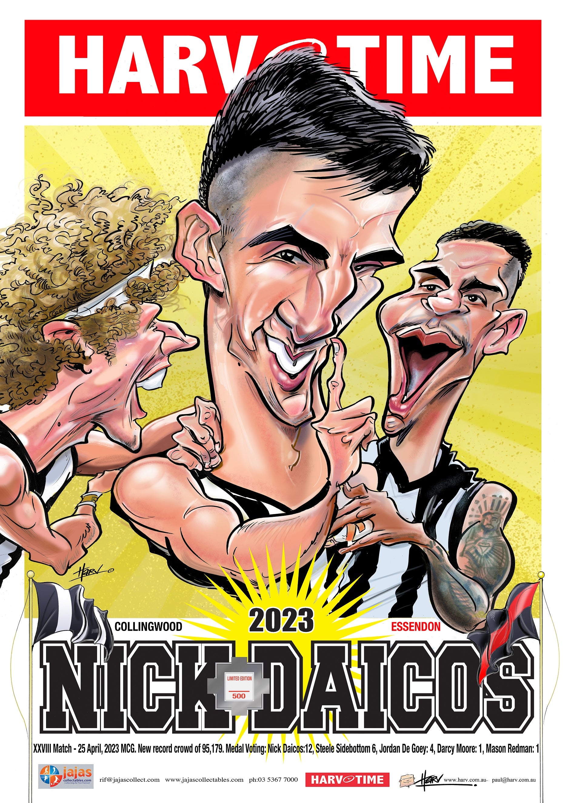Nick Daicos, Medallist, Harv Time Poster — Ja Ja's Collectables