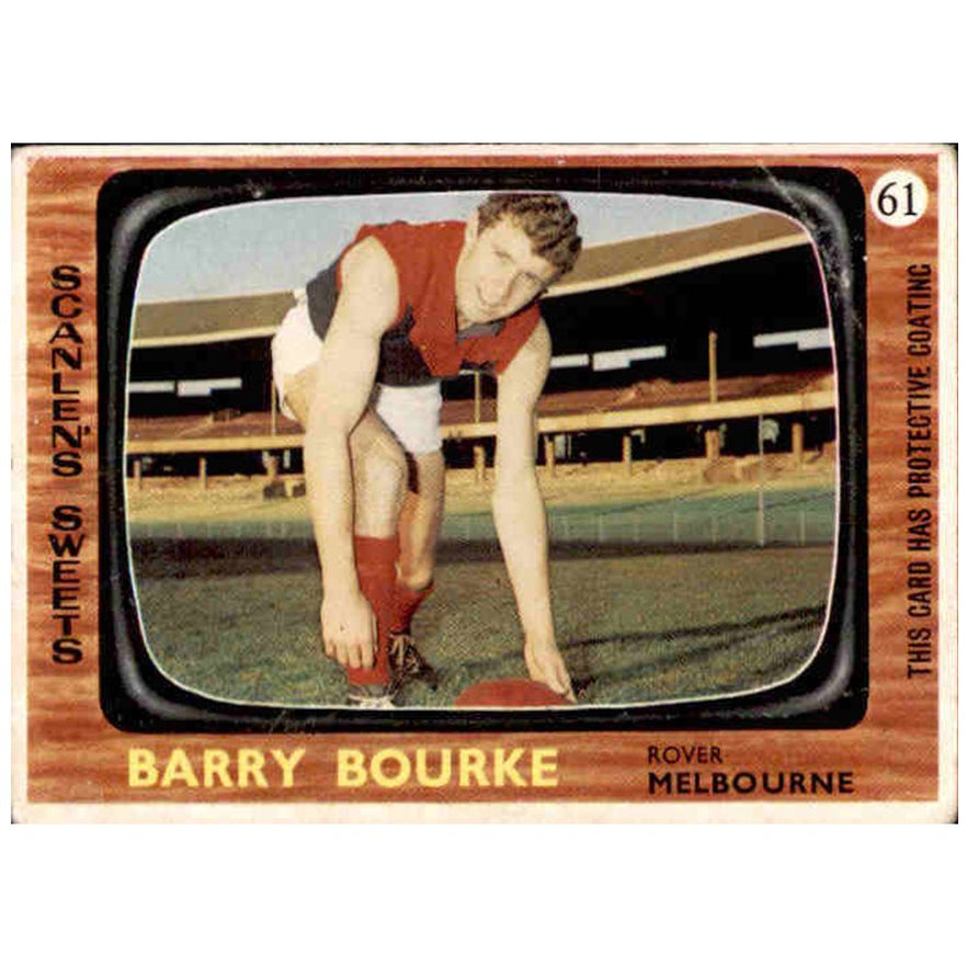 Barry Bourke, 1967 Scanlens VFL — Ja Ja's Collectables