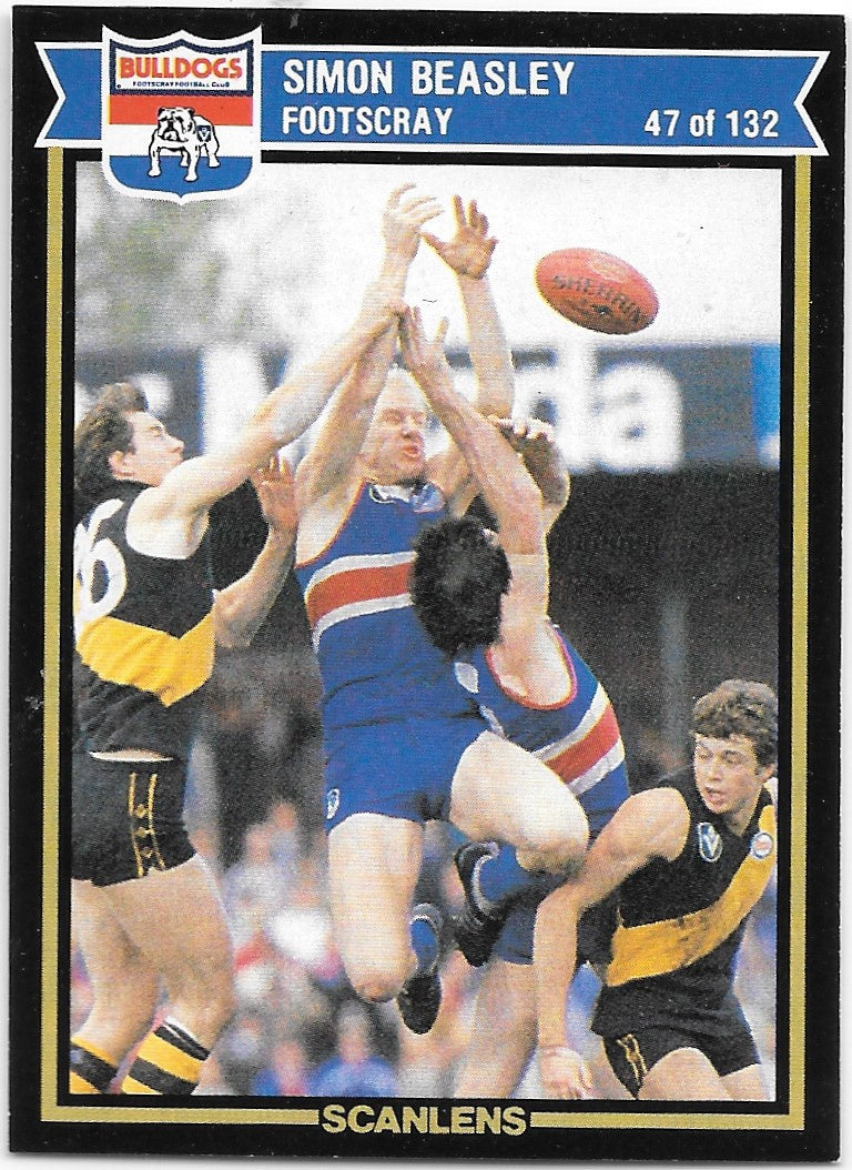 Simon Beasley, 1987 Scanlens VFL — Ja Ja's Collectables