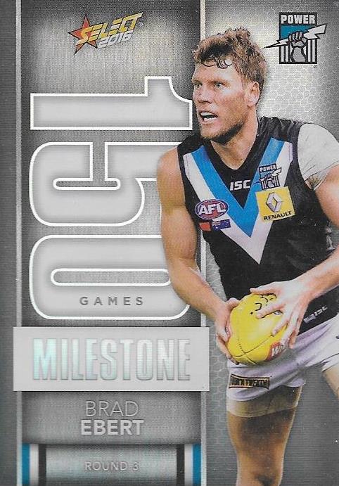 Brad Ebert, 150 Games Milestone, 2016 Select AFL Footy Stars — Ja Ja's ...