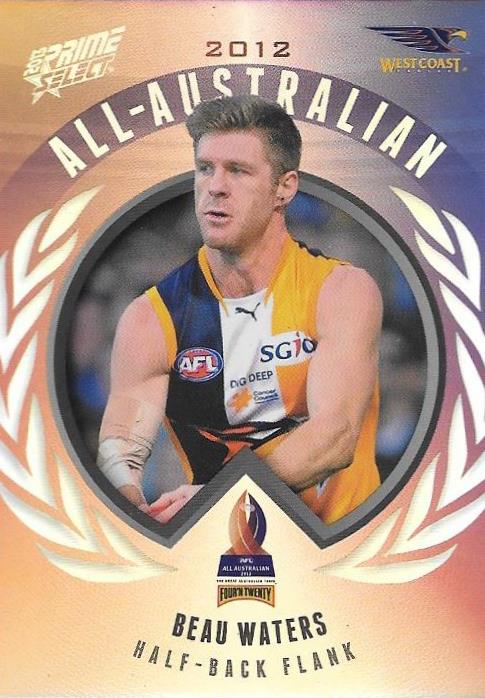 Beau Waters, All-Australian, 2013 Select AFL Prime — Ja Ja's Collectables