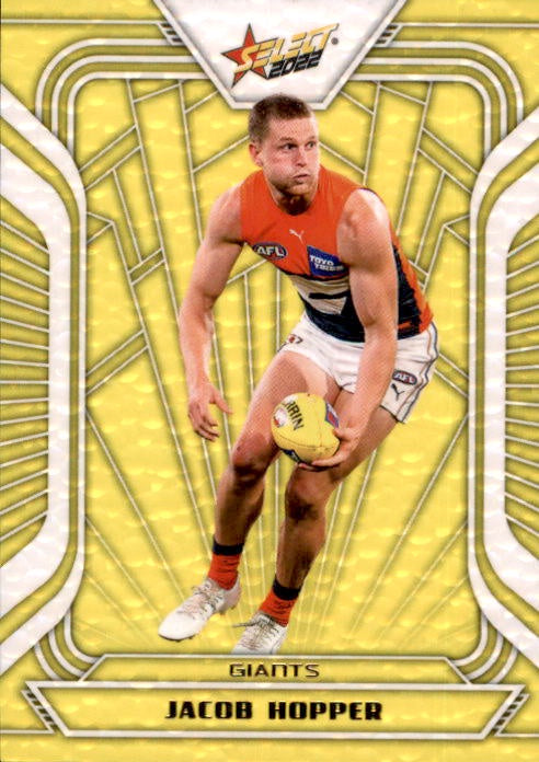 Jacob Hopper, Fractured Acid Yellow, 2022 Select AFL Footy Stars Jumbo ...