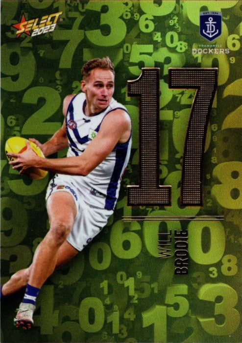 Will Brodie, Numbers, 2023 Select AFL Footy Stars — Ja Ja's Collectables