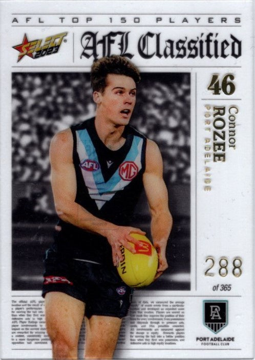 Connor Rozee, AFL Classified, 2023 Select AFL Footy Stars — Ja Ja's ...