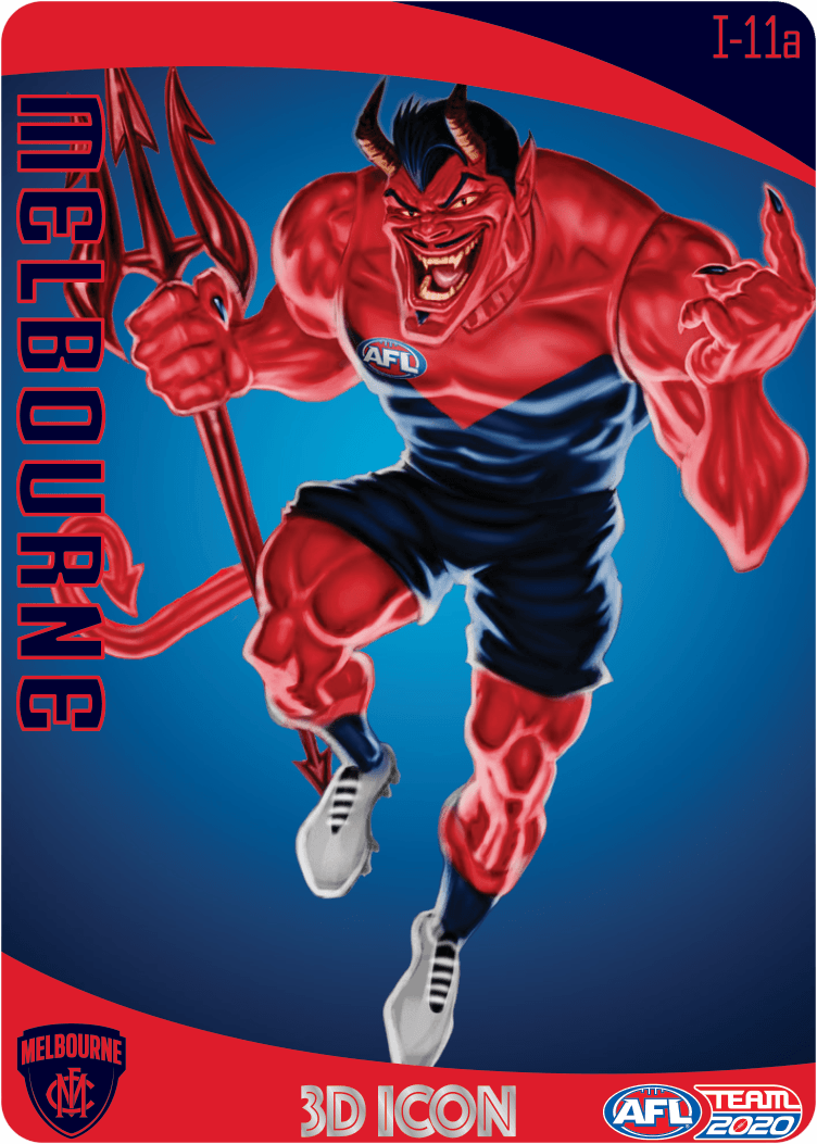 Melbourne Demons Mascot, 3D Icon, 2020 Teamcoach AFL — Ja Ja's Collectables
