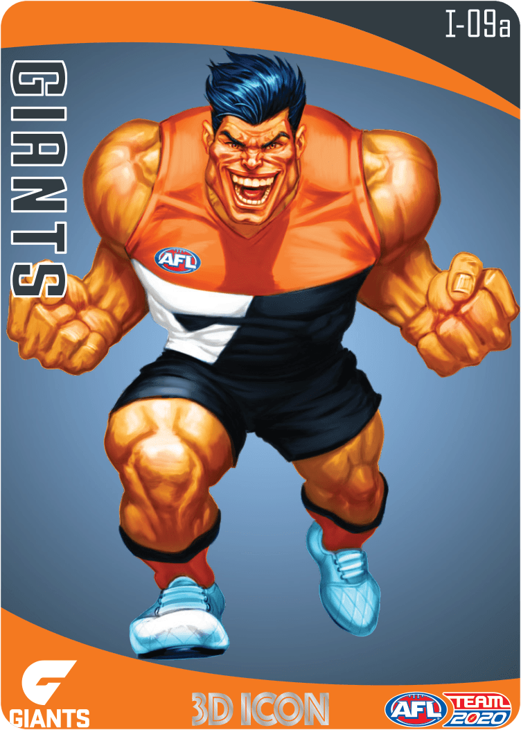 GWS Giants Mascot, 3D Icon, 2020 Teamcoach AFL — Ja Ja's Collectables