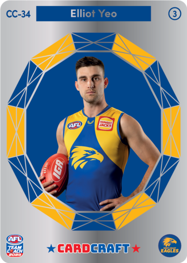 Elliot Yeo, Card Craft #3, 2023 Teamcoach AFL — Ja Ja's Collectables