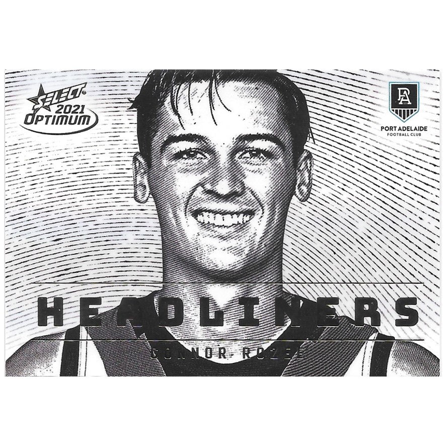Connor Rozee, Headliners, 2021 Select AFL Optimum — Ja Ja's Collectables