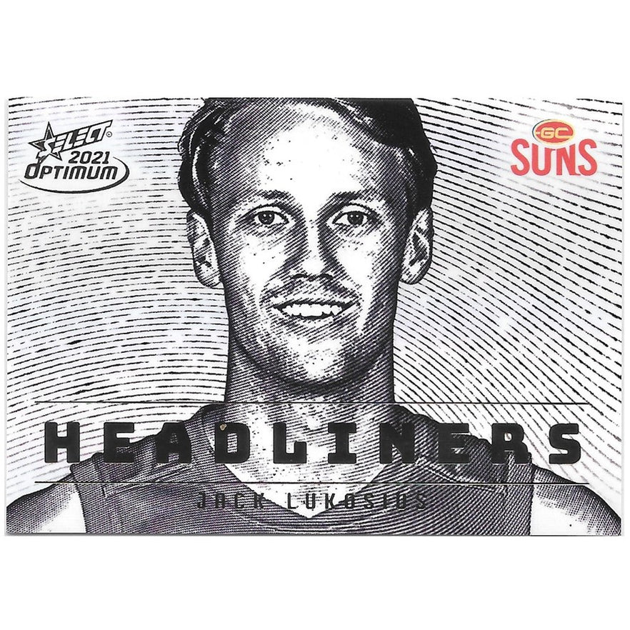 Jack Lukosius, Headliners, 2021 Select AFL Optimum — Ja Ja's Collectables