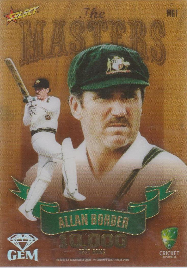 Allan Border, Masters Gem card, 2009-10 Select Cricket — Ja Ja's ...