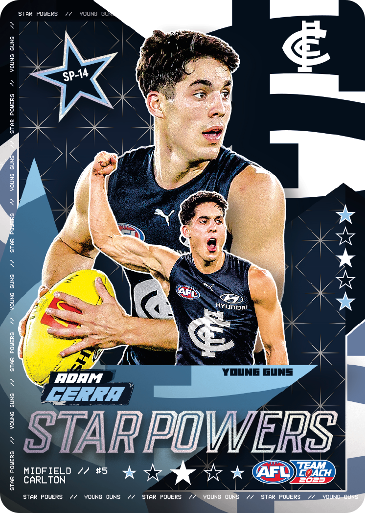 Adam Cerra, Team Star Powers, 2023 Teamcoach AFL — Ja Ja's Collectables