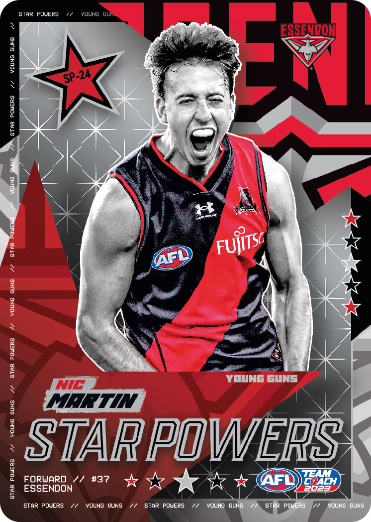 Nic Martin, Star Powers, 2023 Teamcoach AFL — Ja Ja's Collectables