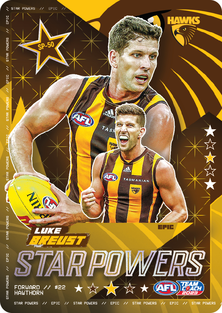 Luke Breust, Team Star Powers, 2023 Teamcoach AFL — Ja Ja's Collectables