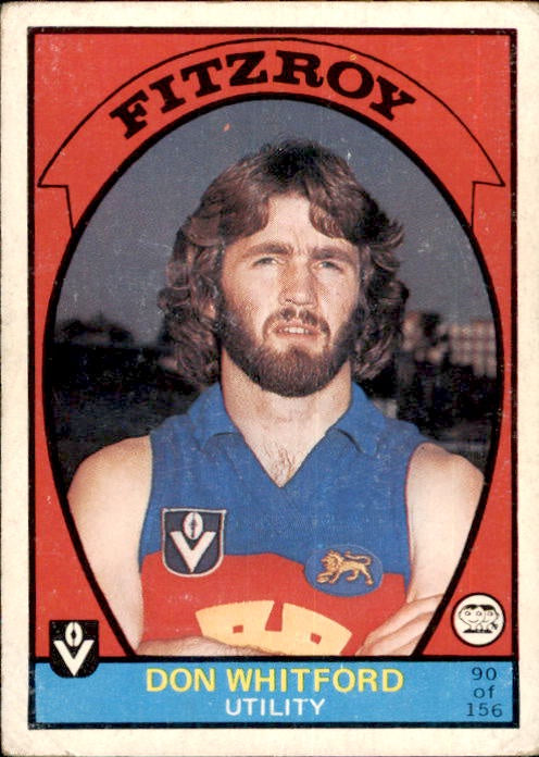 Don Whitford, 1978 Scanlens VFL — Ja Ja's Collectables
