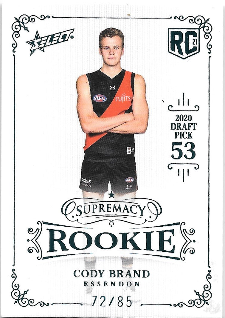 Cody Brand, Rookie, 2021 Select AFL Supremacy — Ja Ja's Collectables