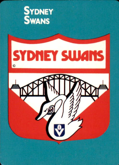 Sydney Swans Logo, 1988 Scanlens VFL — Ja Ja's Collectables