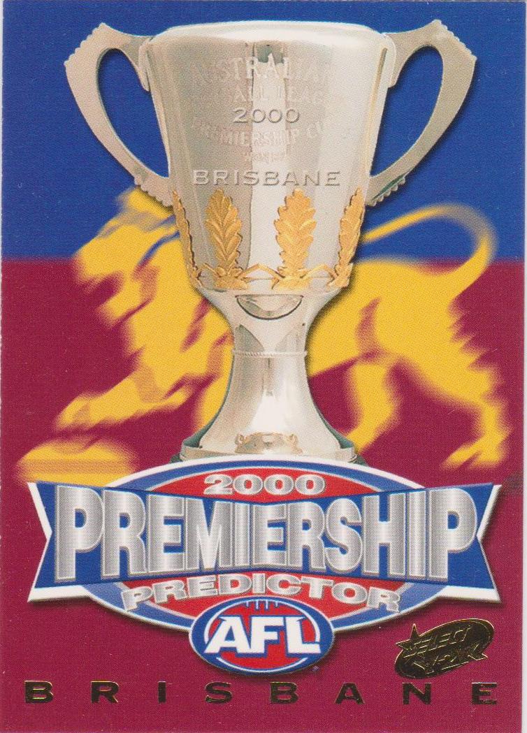 Brisbane Lions, Premiership Predictor, 2000 Select AFL Y2K — Ja Ja's ...