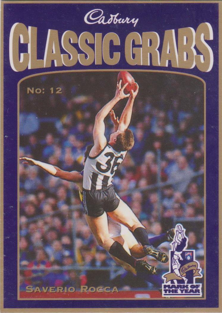 Saverio Rocca, Cadbury Classic Grabs, 1998 Select AFL — Ja Ja's ...