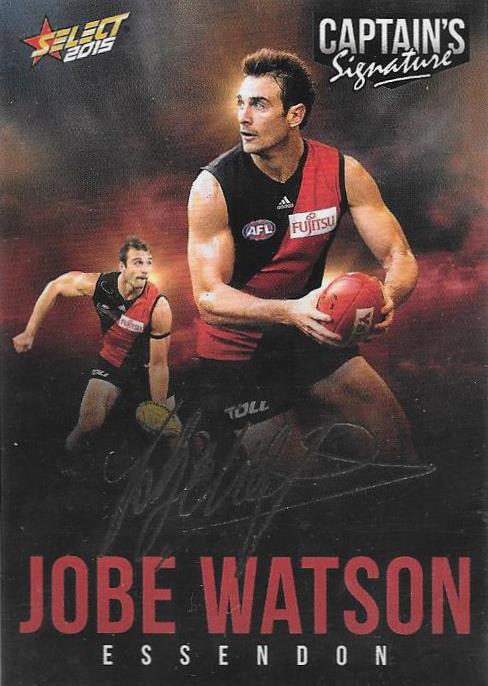 Jobe Watson, Foil Captains Signature, 2015 Select AFL Digital Series ...